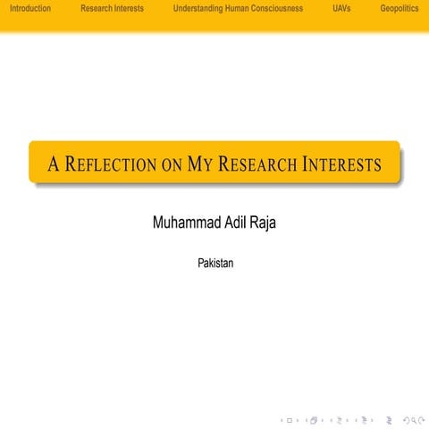 A Reflection on My Research Proposals | PPT
