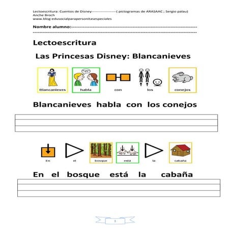 Lectoescritura princesa | PDF