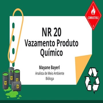 NR20 - VAZAMENTO DE PRODUTO QUÍMICO .pptx