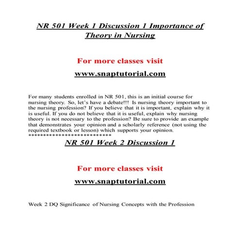 NR 501EXceptional Education/snaptutorial.COM