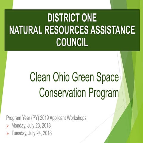 Clean Ohio Program Year 2019 Applicant Workshop | PPT
