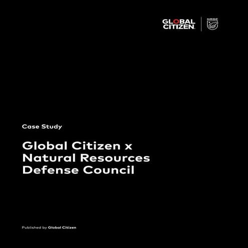 National Research Defense Council x Global Citizen | PDF
