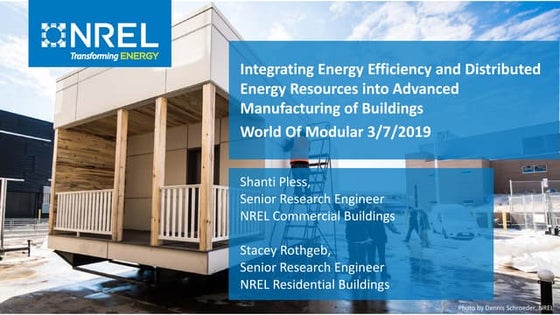 Energy Efficiency in Permanent Modular Construction NREL Research Project Poster | PDF