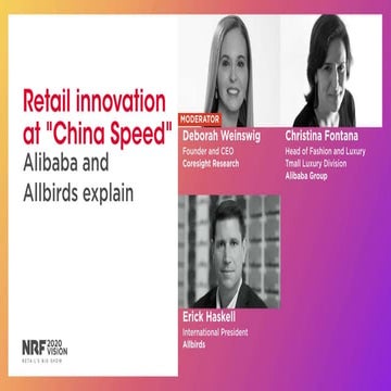 Retail innovation at "China Speed" Alibaba and Allbirds explain | PPTX