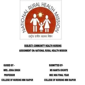 NATIONAL HEALTH MISSION | PPTX