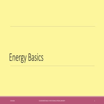 Basics of Solar Energy. | PPTX