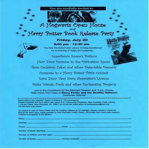 Harry Potter Midnight Madness Flyer | PDF