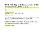Nrs 493 topic 6 discussions gcu