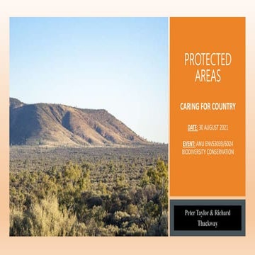 Australia's Protected Areas - Caring for Country | PPT
