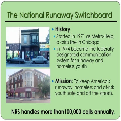 National Runaway Switchboard USA | PPTX