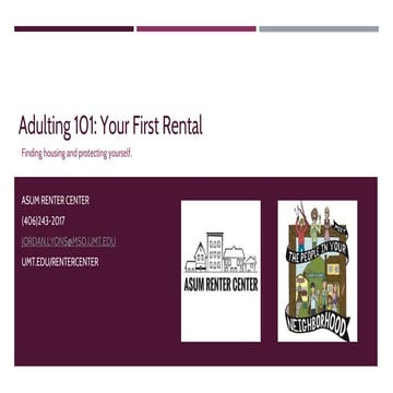 Adulting 101: Your First Rental | PPT