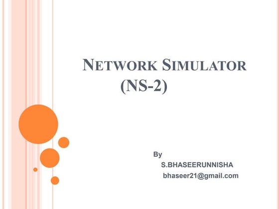 Ns 2 Network Simulator An Introduction Ppt Computer Networking Computing