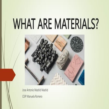 Natural and manmade materials | PPTX