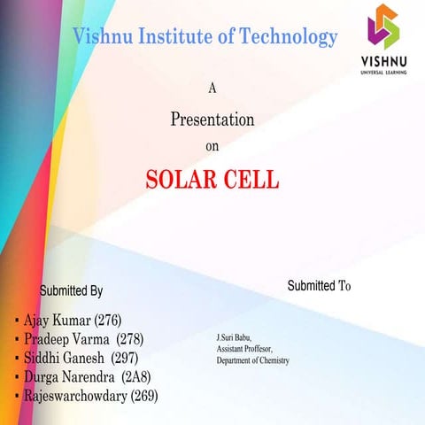 Solar Energy PPT | PPT