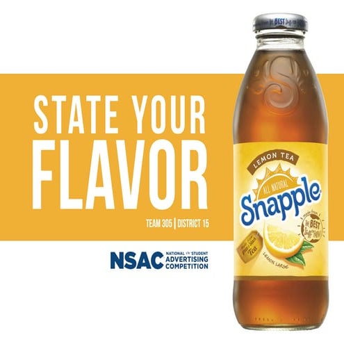 AAF NSAC 2016 CSUF Plans Book for Snapple Mock Campaign | PPT