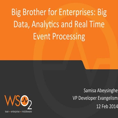 Big Data, Analytics and Real Time Event Processing | PPT