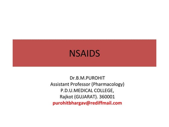 Pharmacology of NSAIDs | PPT