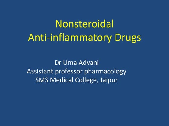NSAIDS Non Steroidal Anti-inflammatory Drugs | PPTX | Pharmaceutical ...