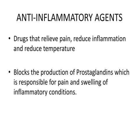 Presentation on Non Steroidal Anti-inflammatory Agents | PPTX ...