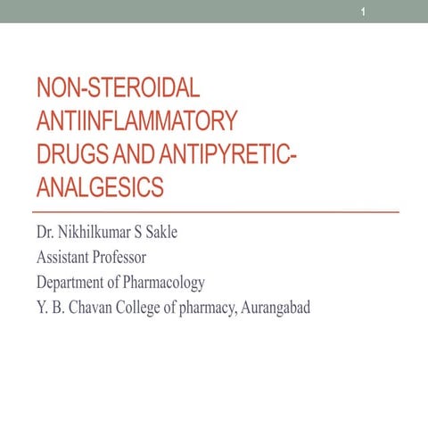 Nonsteroidal anti inflammatory drugs (NSAIDS) | PPTX