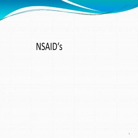 Nonsteroidal anti inflammatory drugs (NSAIDS) | PPTX