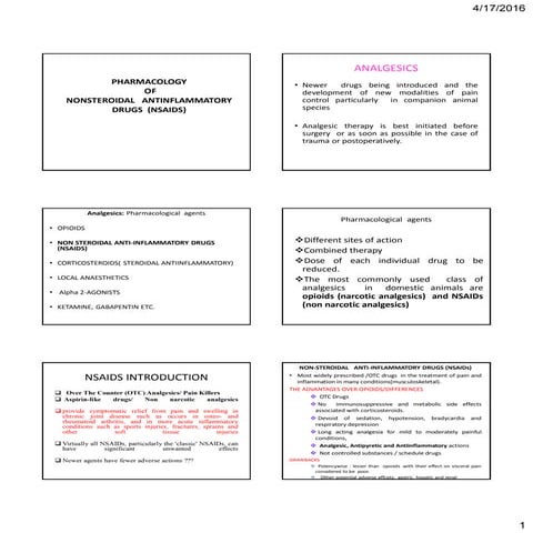 NSAIDs classification & mechanism of action | PDF