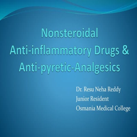 NSAIDs classification & mechanism of action | PDF