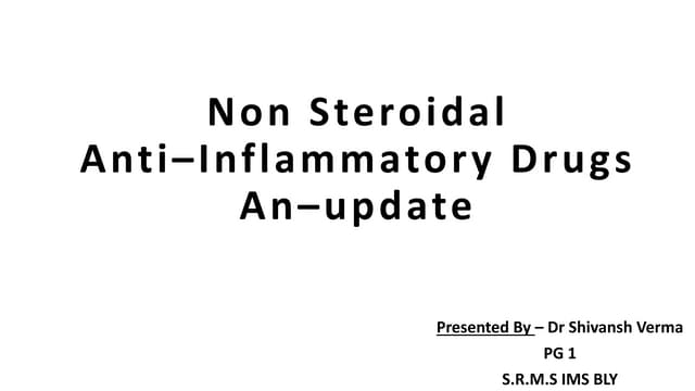 NSAIDS Non Steroidal Anti-inflammatory Drugs | PPTX