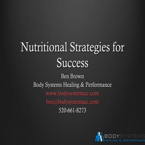 Nutritional Strategies for Success | PPT