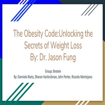 Obesity Code Evaluation | PPTX