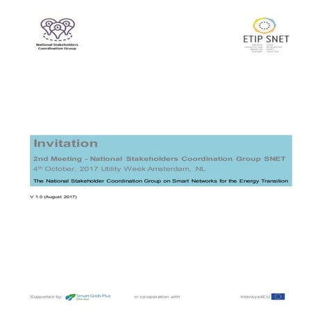 National Stakeholders Coordination Group SNET - 2nd Meeting | PDF