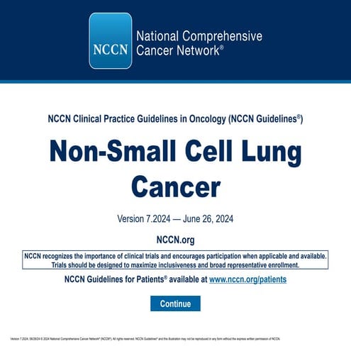 NCCN CLINICAL PRACTICE GUIDELINE IN ONCOLOGY | PDF