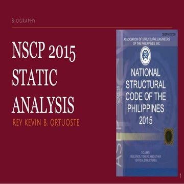 NSCP-2015-STATIC-ANALYSIS.pdf design analysis | PDF