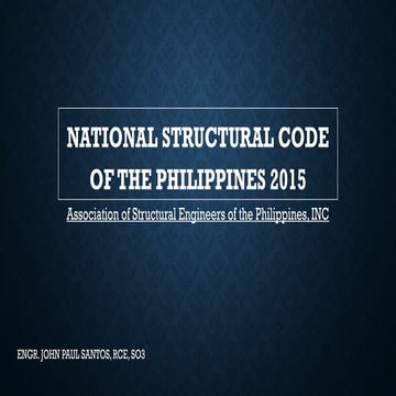 NATIONAL STRUCTURAL CODE OF THE PHILIPPINES | PPTX