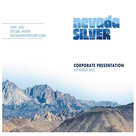 Nevada Silver Corporation - September 2022 | PPT