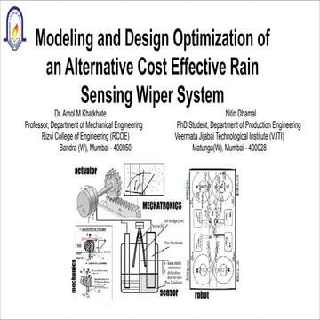 Modeling and Design Optimisation of an Alternative Cost Effective Rain ...