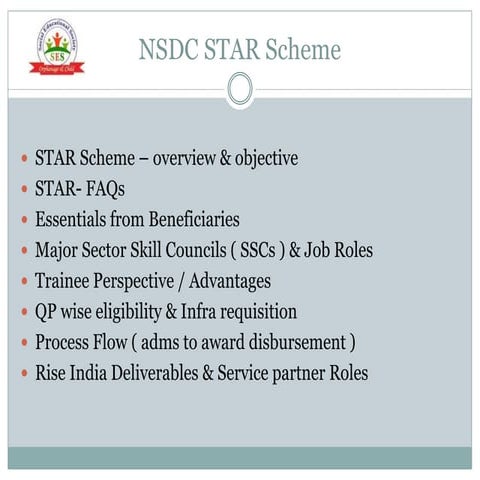 Nsdc star scheme in Chetna | PPTX