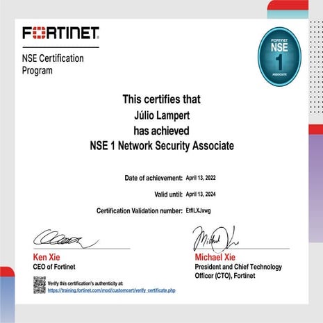 Fortinet - NSE 1 | PPT
