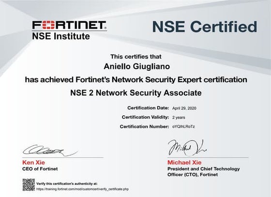Fortinet Network Security Expert Certificate (NSE 1) | PDF