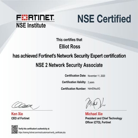 Fortinet Network Security Expert Level 2: Certified Associate | PDF