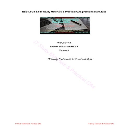 Nse4 fgt 6.0 | PDF