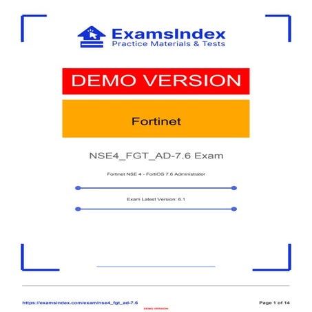 NSE4_FGT_AD-7.6 Certification Guide: Fortinet FortiGate Administrator ...