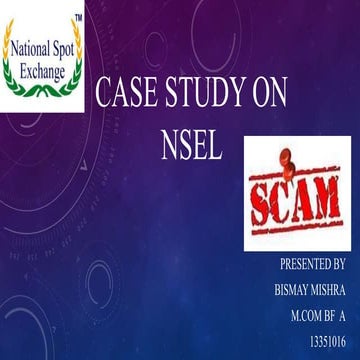 Nsel Scam | PPTX