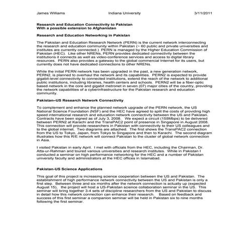 Research and Education Connectivity to Pakistan | DOC
