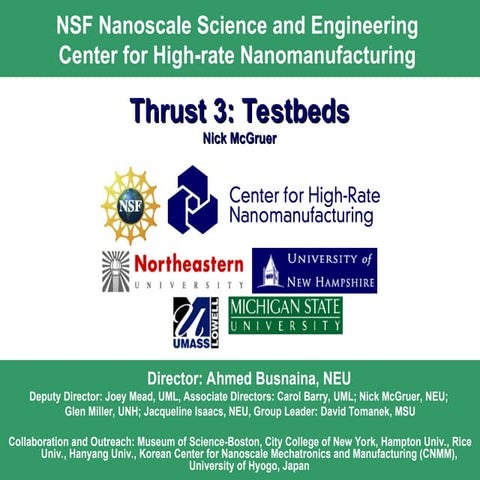 NSF Nanoscale Science and Engineering Center for High-rate ...