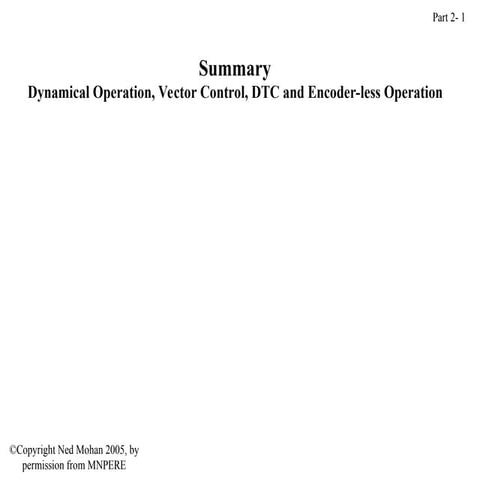 Advanced Electric Motor Drives: Dynamic Operation and Vector Control ...