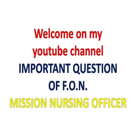 Most Important Questions Of Nursing | PDF