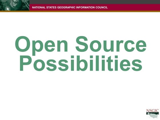 Setting the Table for Open Source GIS | ODP | Technology & Computing