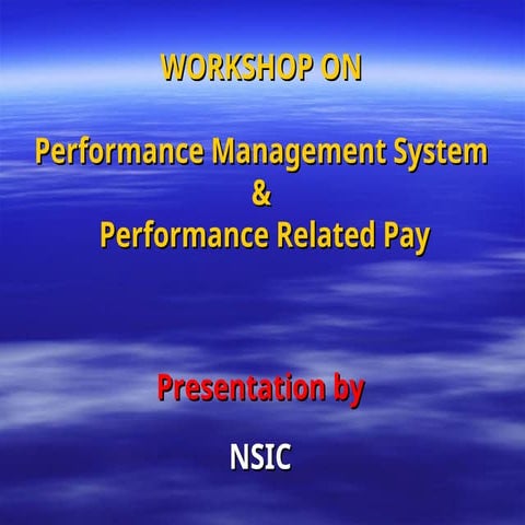 NSIC-PRESENTATION_0.ppt personal Performance Review | PPT