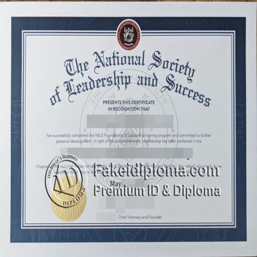 NSLS Certificate